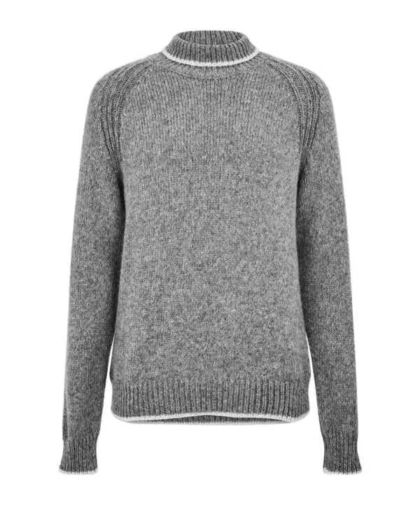 Moncler Ribbed Knit High Neck Pullover