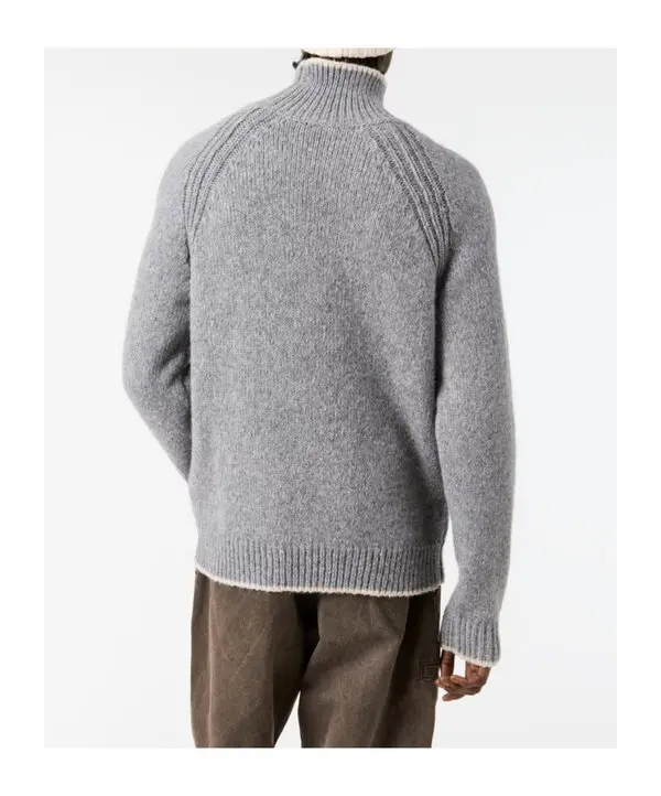 Moncler Ribbed Knit High Neck Pullover