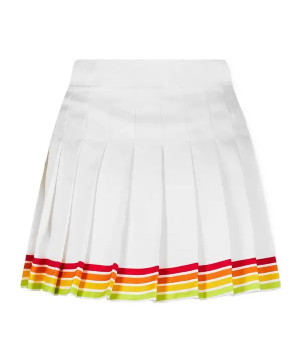 Casablanca Striped Pleated Midi Skirt
