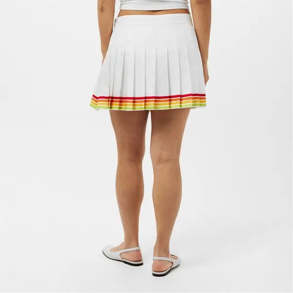 Casablanca Striped Pleated Midi Skirt