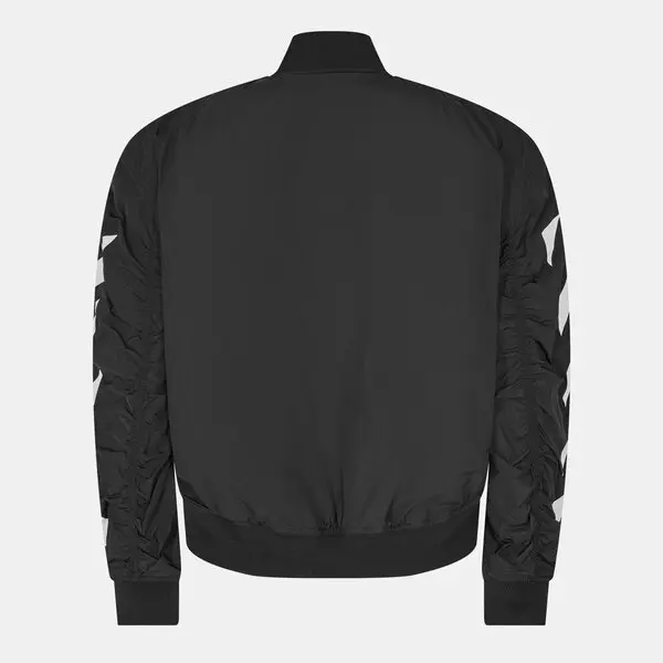 Off-White Diagonal Stripe Bomber Jacket
