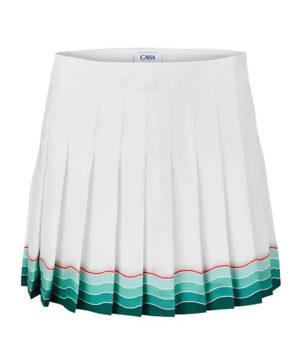 Casablanca Pleated Printed Midi Skirt