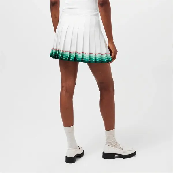 Casablanca Pleated Printed Midi Skirt