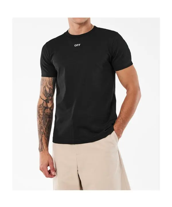 Off-White Graphic Print Cotton Crew Neck T-shirt