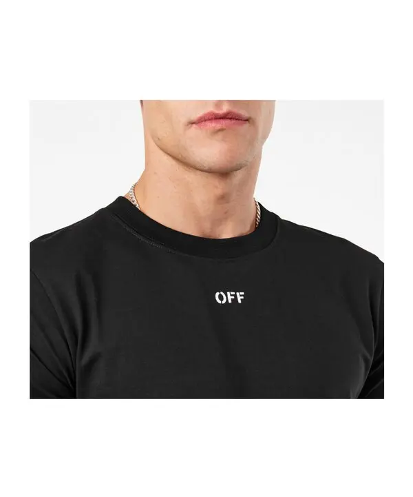 Off-White Graphic Print Cotton Crew Neck T-shirt