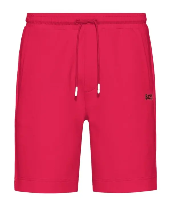 Hugo Boss Pink Jogger Shorts With Embroidered Logo