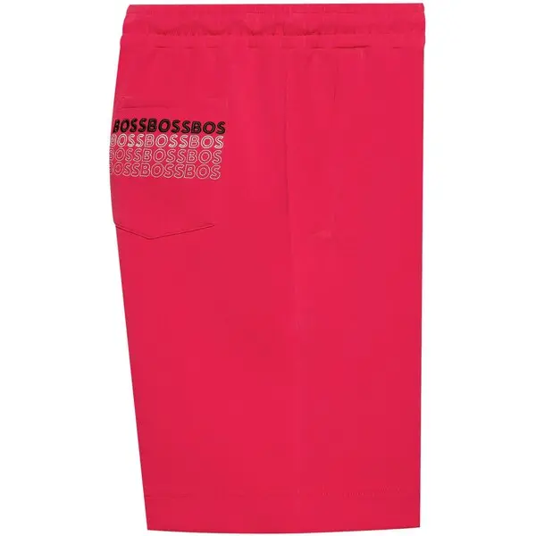 Hugo Boss Pink Jogger Shorts With Embroidered Logo