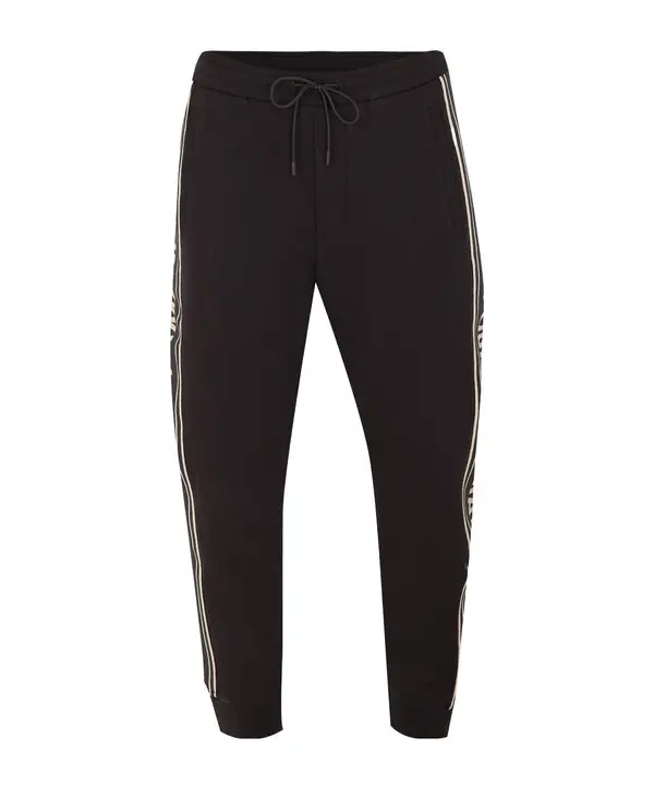 Emporio Armani Solid Color Striped Comfortable Sports Pants