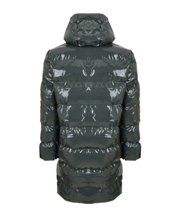 Rains Long-sleeved Cotton-padded Jacket With Drawstring Hood And Glossy Finish