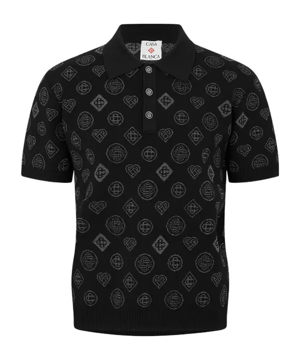 Casablanca Logo Embroidered Polo Shirt
