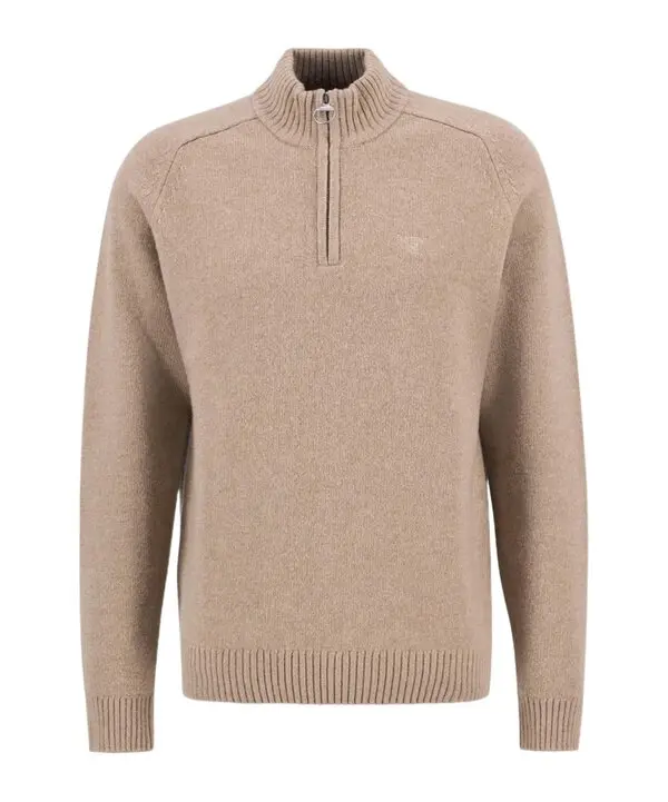 Barbour Grangetown Half-zip Jumper - Nude
