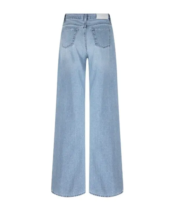 7 For All Mankind Lotta Wide Leg Jeans - Light Blue