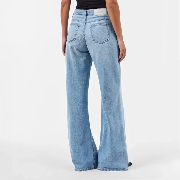 7 For All Mankind Lotta Wide Leg Jeans - Light Blue