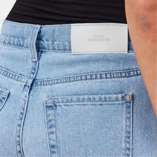 7 For All Mankind Lotta Wide Leg Jeans - Light Blue