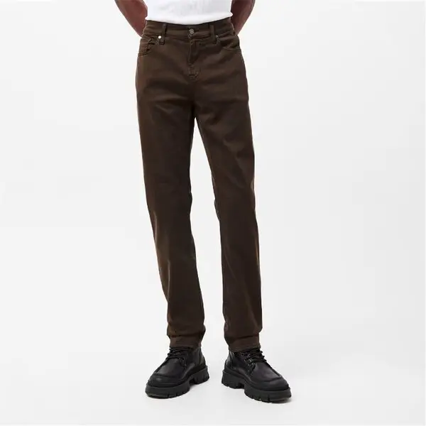 7 For All Mankind Slimmy Sateen Slim Fit Trouser - Olive