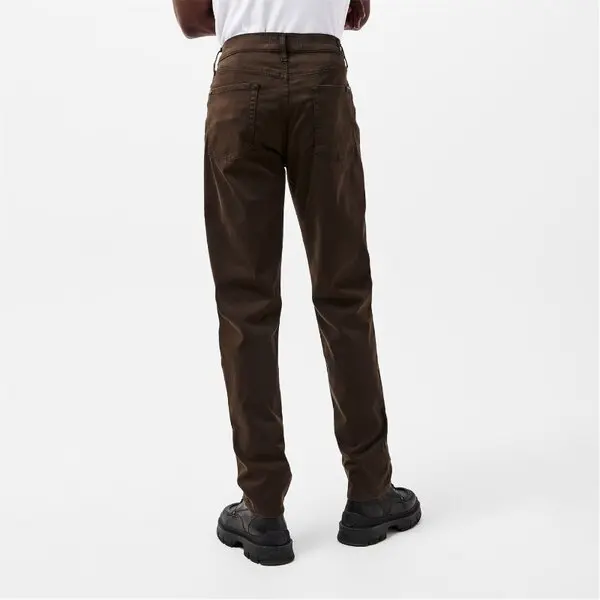 7 For All Mankind Slimmy Sateen Slim Fit Trouser - Olive