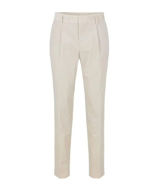 Hugo Boss Cream Corduroy Trousers