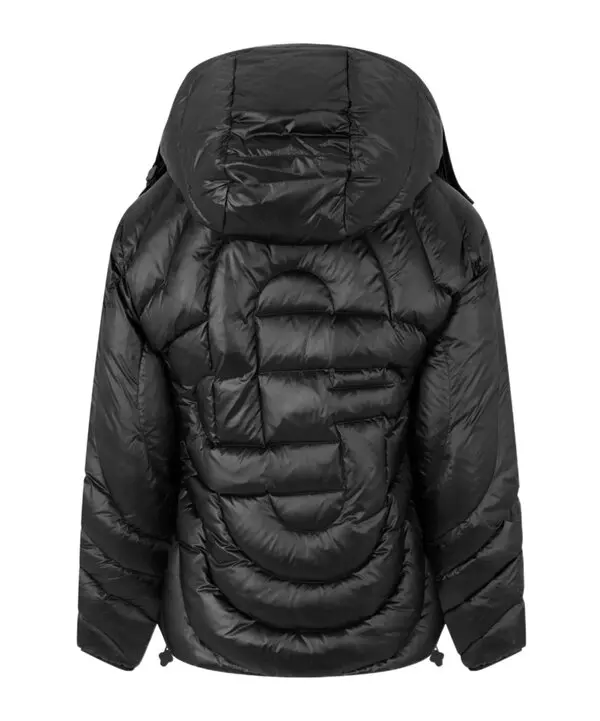 Casablanca Hooded Down Jacket With Iconic Logo Zipper Tab