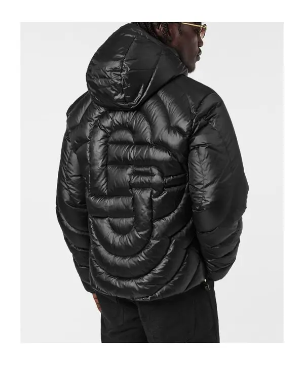Casablanca Hooded Down Jacket With Iconic Logo Zipper Tab