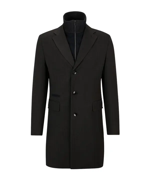 Hugo Boss Regular-fit Wool-blend Coat