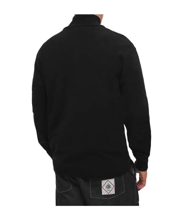 C.P. COMPANY Half-zip Stand-collar Knit Sweater