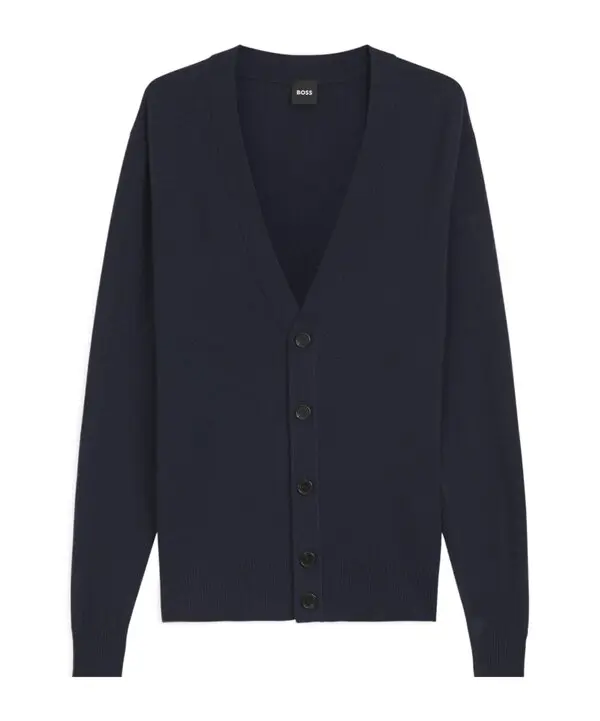 Hugo Boss Double Breasted Relaxed-fit Cardigan