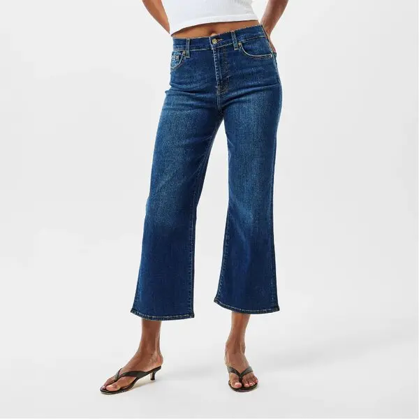 7 For All Mankind Cropped Alexa Straight Leg Jeans