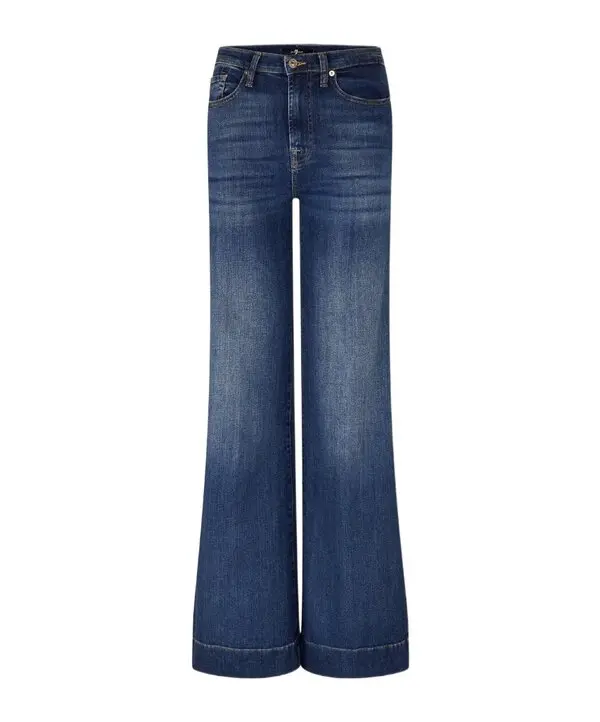 7 For All Mankind Belt Loop Jeans - Mid Blue