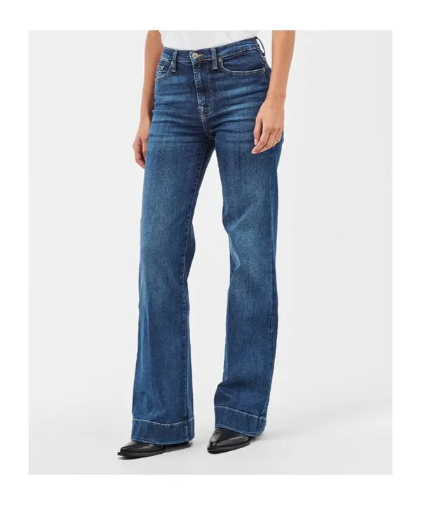 7 For All Mankind Belt Loop Jeans - Mid Blue