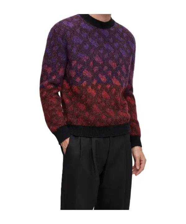 Hugo Boss Jacquard Crew Neck Sweater