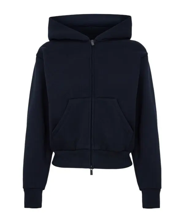 Fear Of God Zipper Hooded Sweatshirt - Black