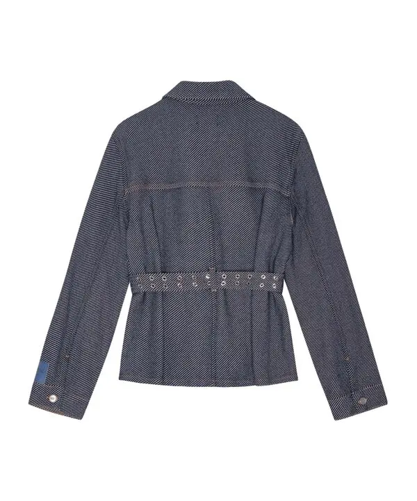 GANNI Belted Denim Jacket