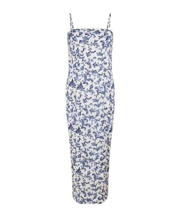 Posse Printed Midi Dress With Spaghetti Straps