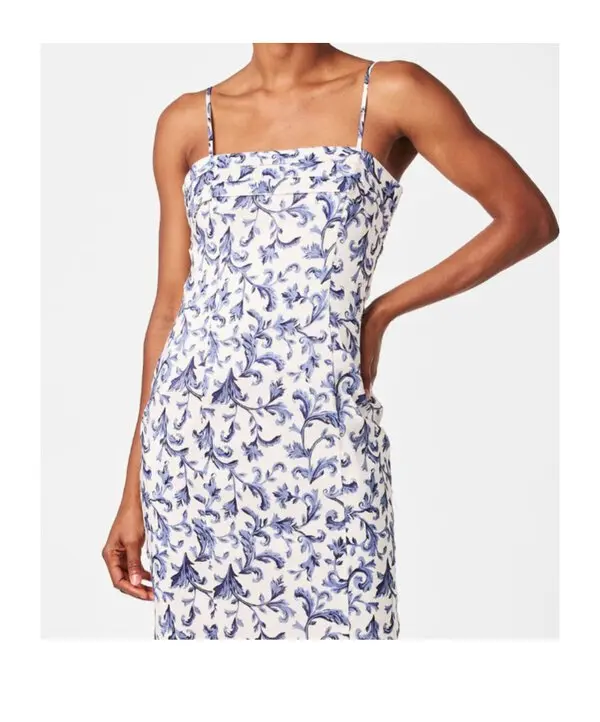 Posse Printed Midi Dress With Spaghetti Straps