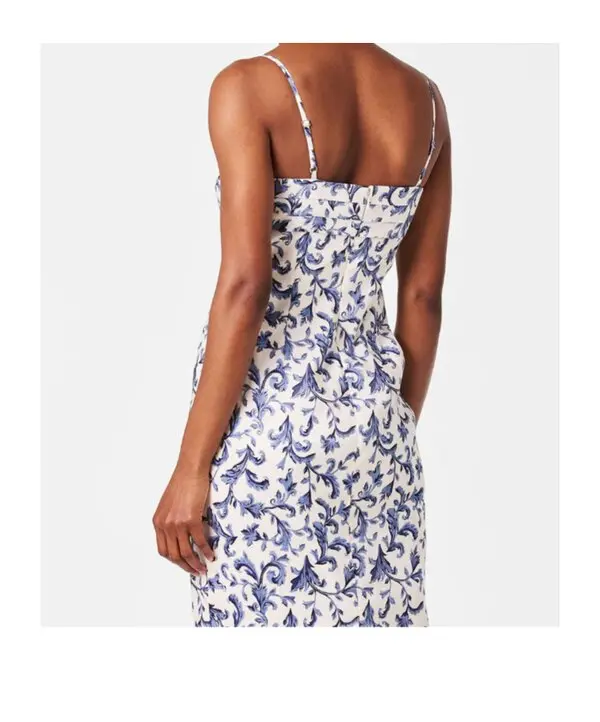 Posse Printed Midi Dress With Spaghetti Straps
