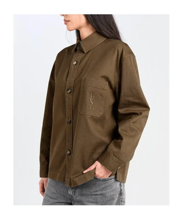 Saint Laurent Solid Color Casual Jacket