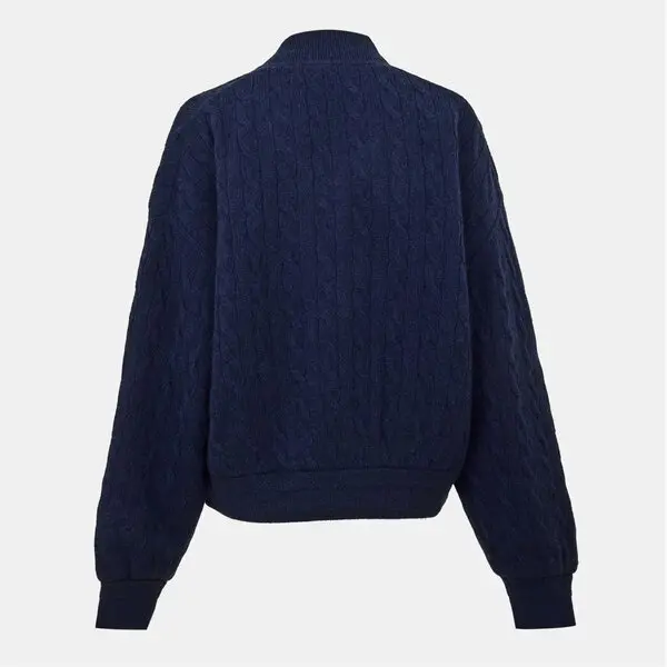 Polo Ralph Lauren Cable-knit Bomber Jacket - Black