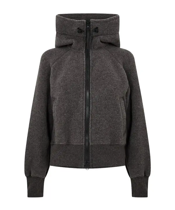 Canada Goose Zip-up Knit Coat With Turtleneck Hood