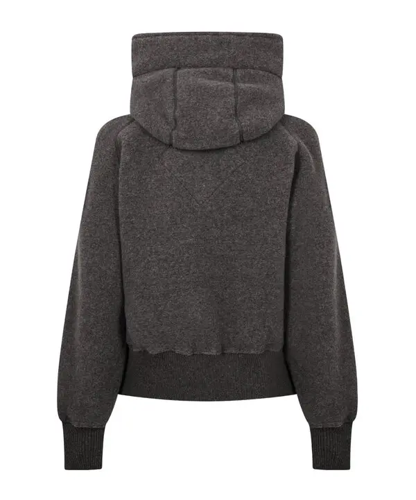 Canada Goose Zip-up Knit Coat With Turtleneck Hood