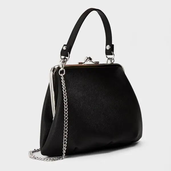VIVIENNE WESTWOOD Orb Logo Clasp Top Handle Bag