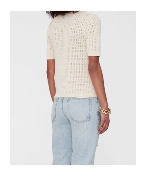 ANINE BING Short Sleeve Shirt With Classic Collar