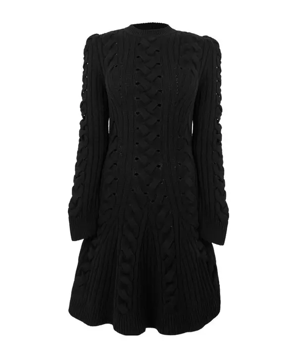 Alexander McQueen Cable Knit Jumper Dress