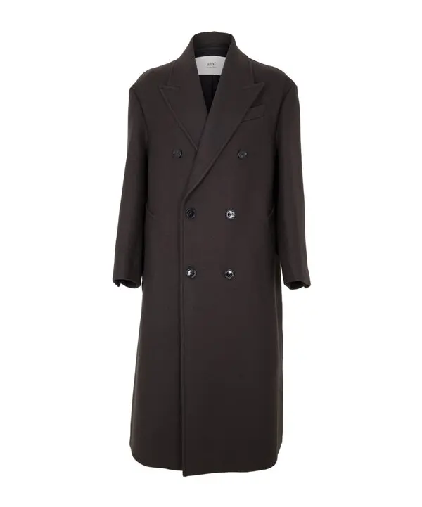 AMI Paris Solid Color Overcoat
