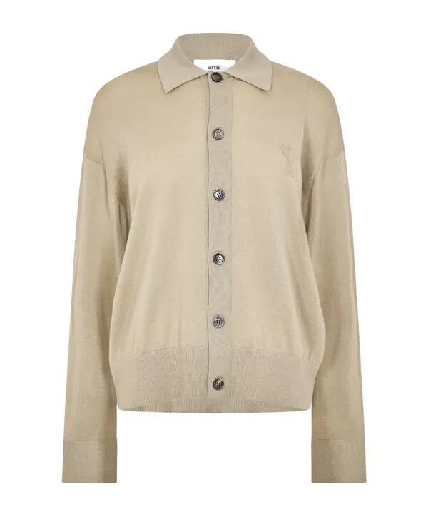 AMI Paris Solid Color Fashion Knitted Top