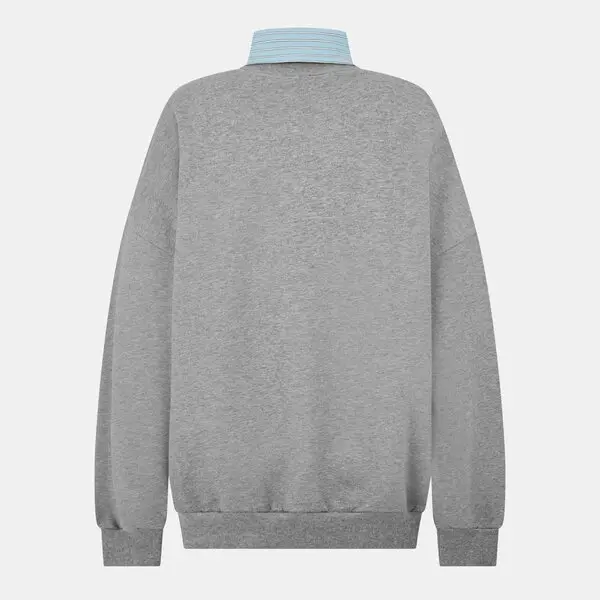 Balenciaga Long Sleeve Sweatshirt With Faux Shirt Collar