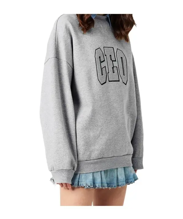 Balenciaga Long Sleeve Sweatshirt With Faux Shirt Collar