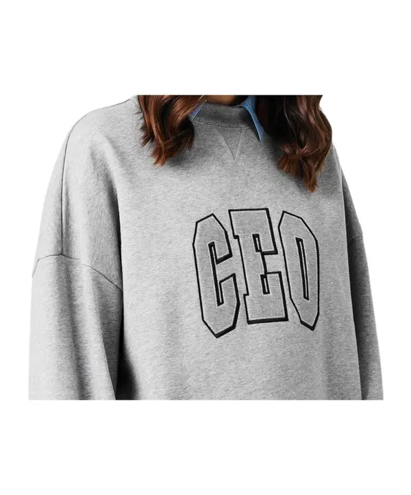 Balenciaga Long Sleeve Sweatshirt With Faux Shirt Collar
