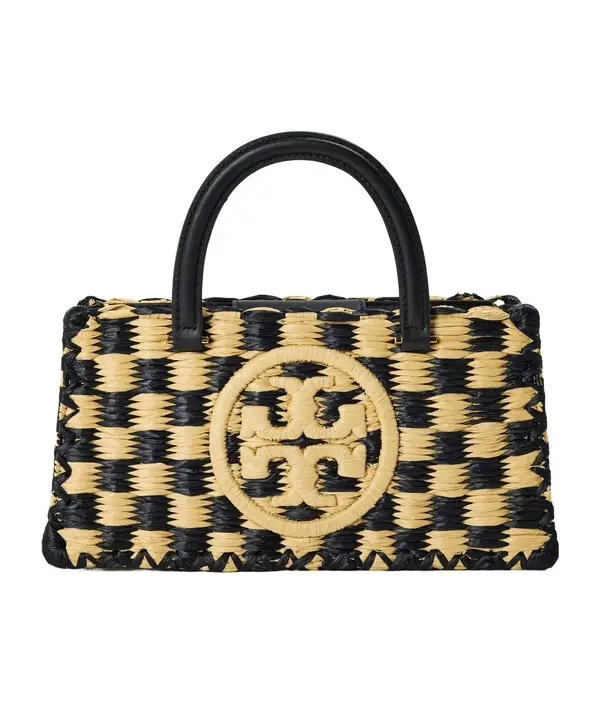 Tory Burch Woven Tote Bag With Logo Detail