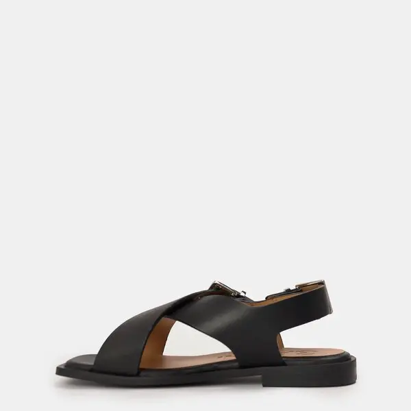 GANNI Buckle Sandals - Black