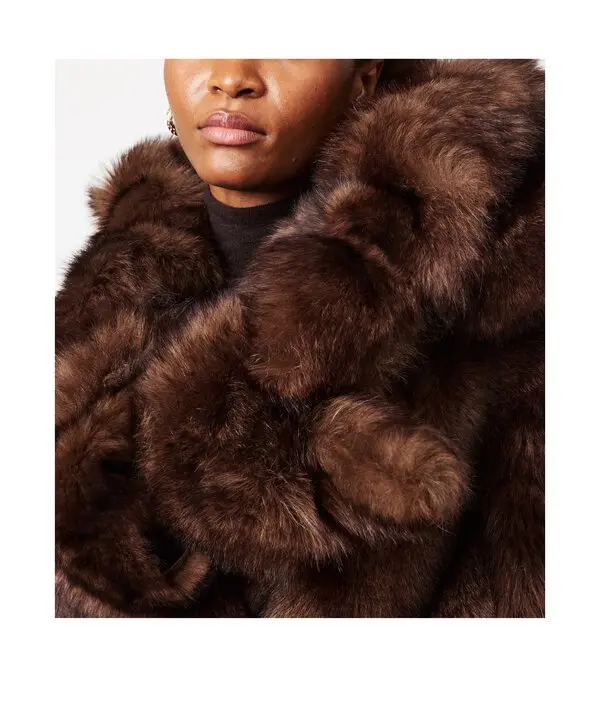 Prada Shearling Jacket With Oversized Fur Collar